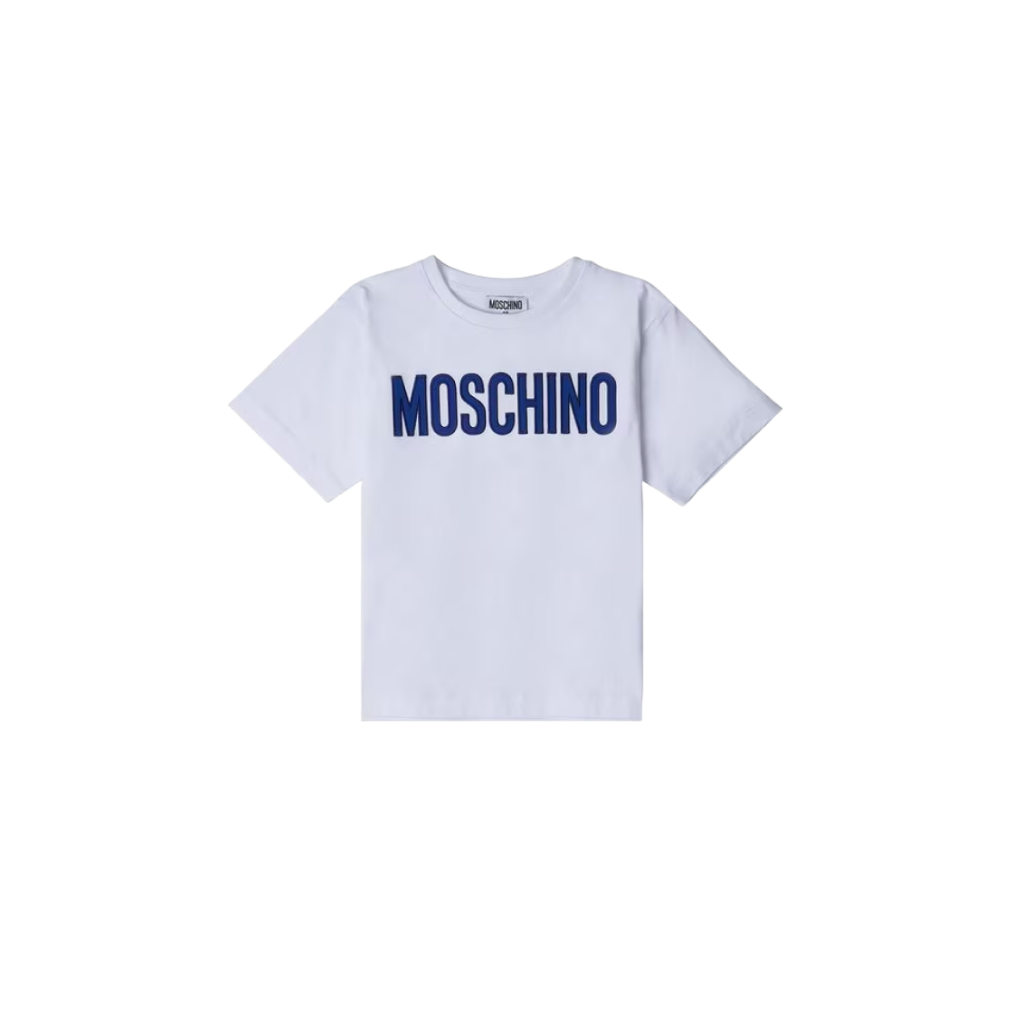 (키즈) 모스키노 로고 자수 티셔츠 화이트 | Moschino | KREAM