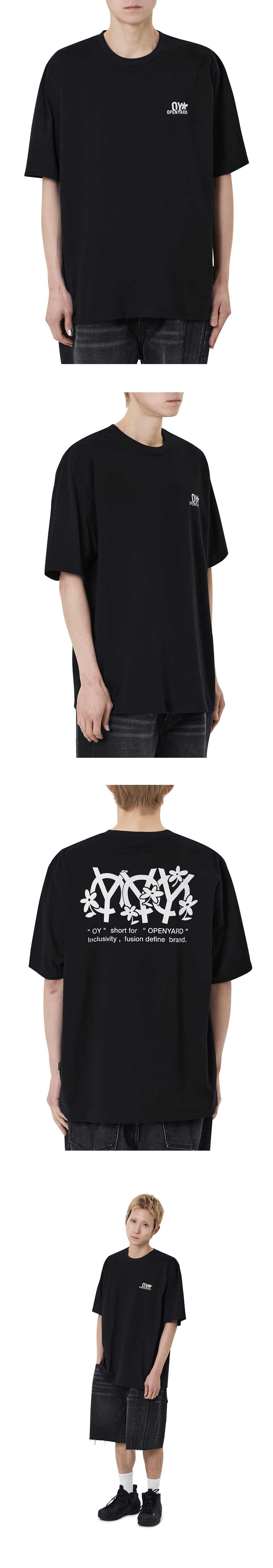 오와이 블룸 로고 티 블랙 | OY | KREAM