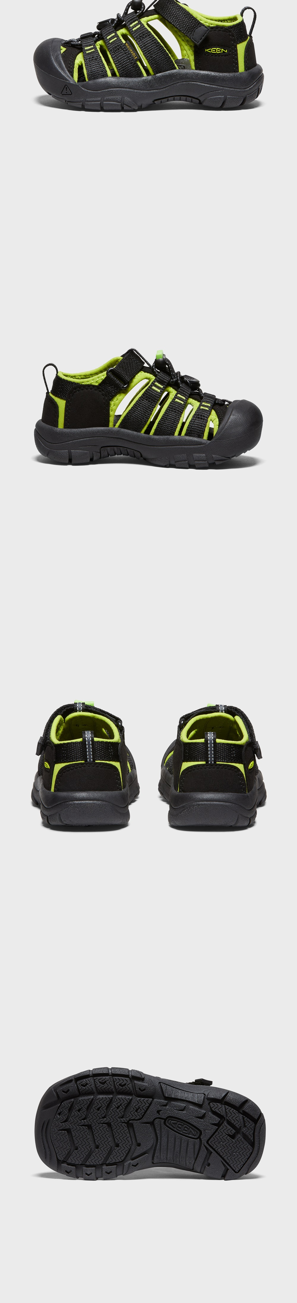 킨 뉴포트 H2 키즈 샌들 블랙/라임 그린 | Keen | KREAM