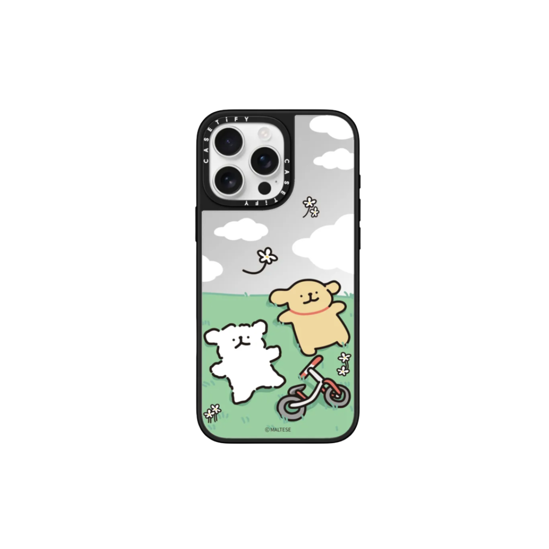 케이스티파이 x 몰티즈 아이폰 그래스 맥세이프 임팩트 케이스 클리어 블랙 | Casetify | KREAM