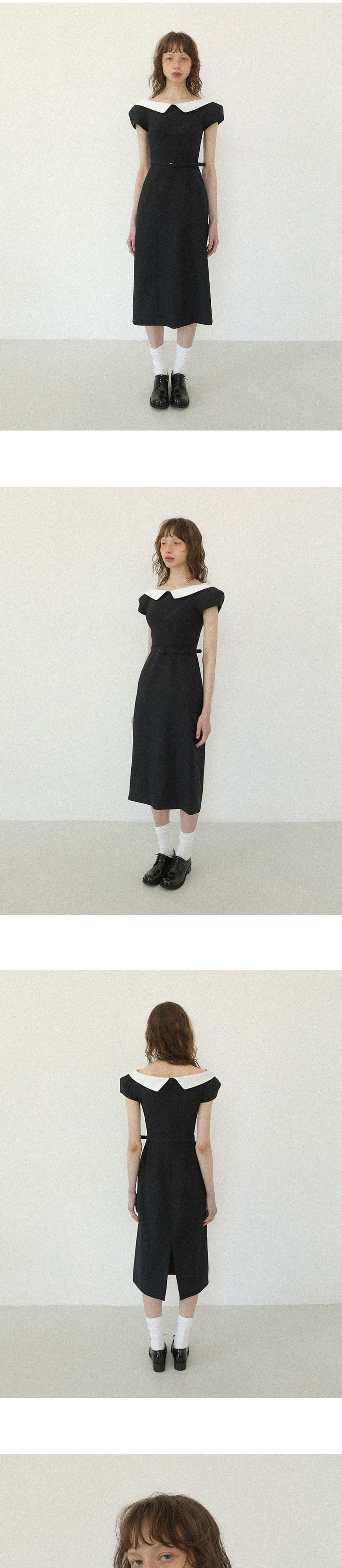 플레따 오프숄더 드레스 네이비 | FLETTA | KREAM