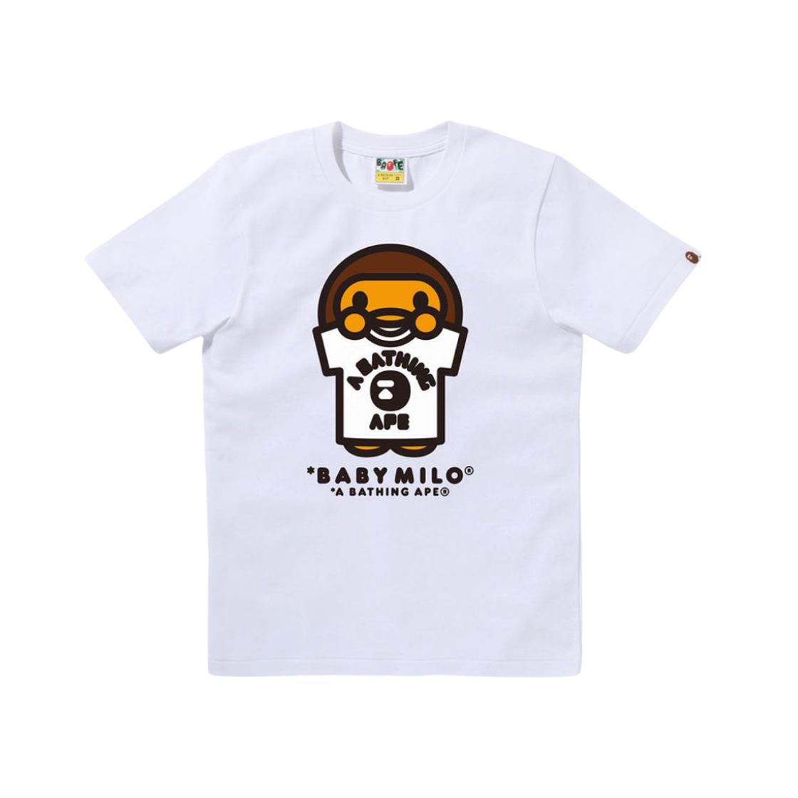 (W) 베이프 베이비 마일로 컬리지 티셔츠 티셔츠 화이트 | BAPE | KREAM