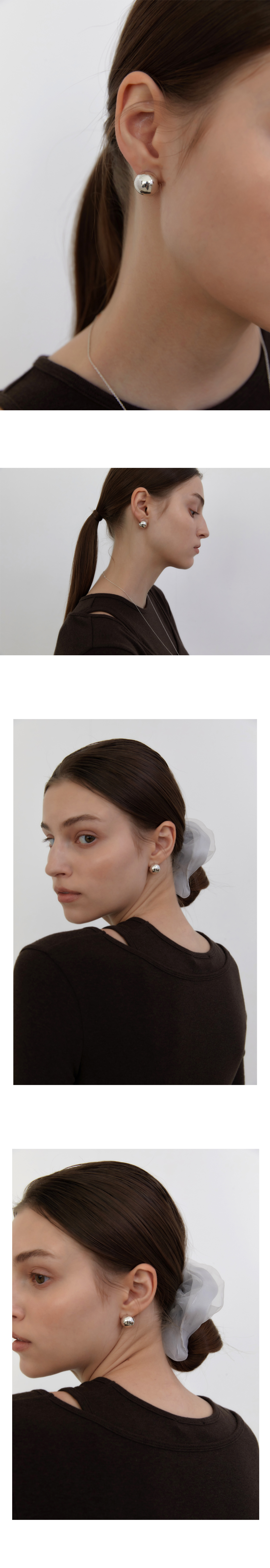 바이위켄드 14mm 볼 터치 이어링 실버 | BYWEEKEND | KREAM