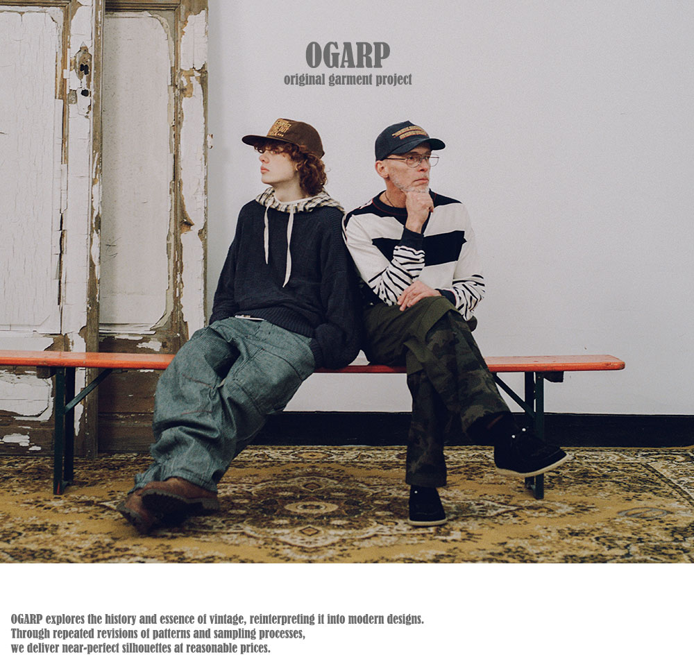 오가프 히코리 스트라이프 데님 에코백 다크블루 | OGARP | KREAM