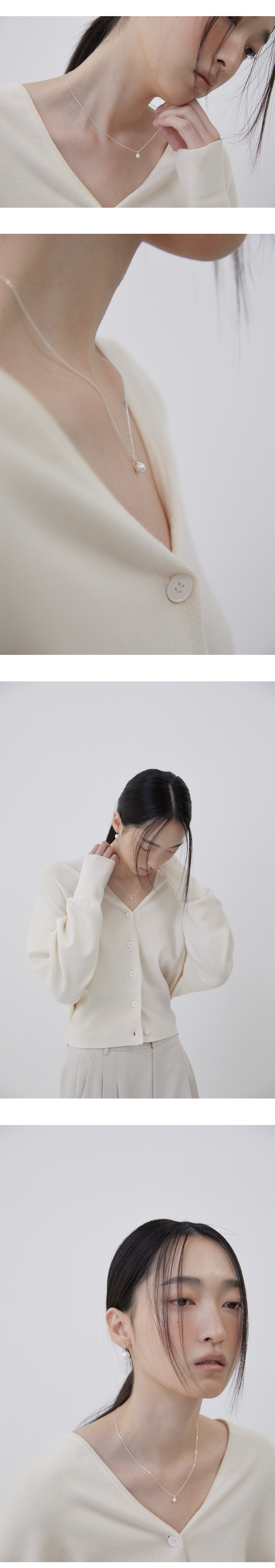 바이위켄드 미니멀 펄 네크리스 실버 | BYWEEKEND | KREAM