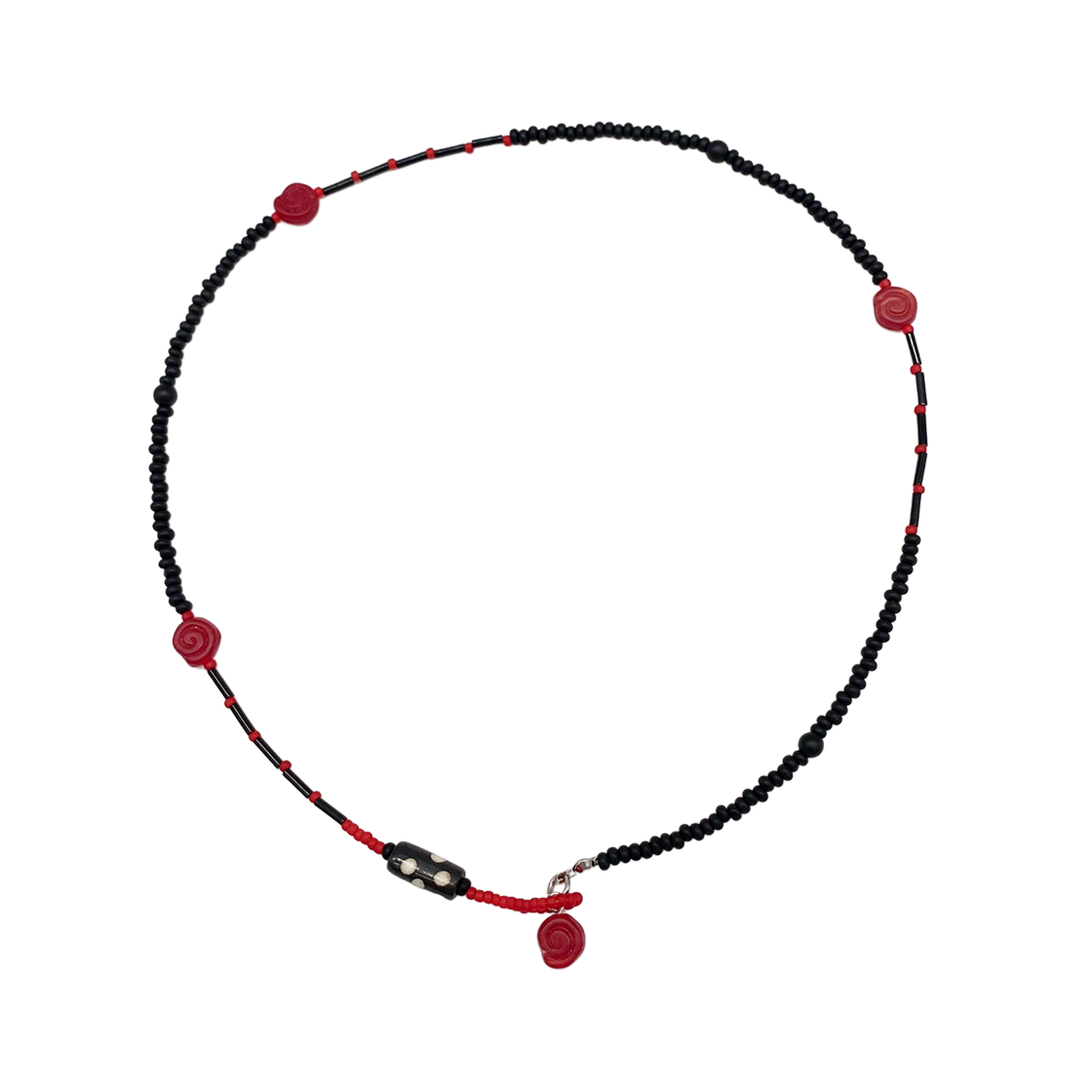 산리 도트 스파이럴 네클리스 레드 | SANLI | KREAM