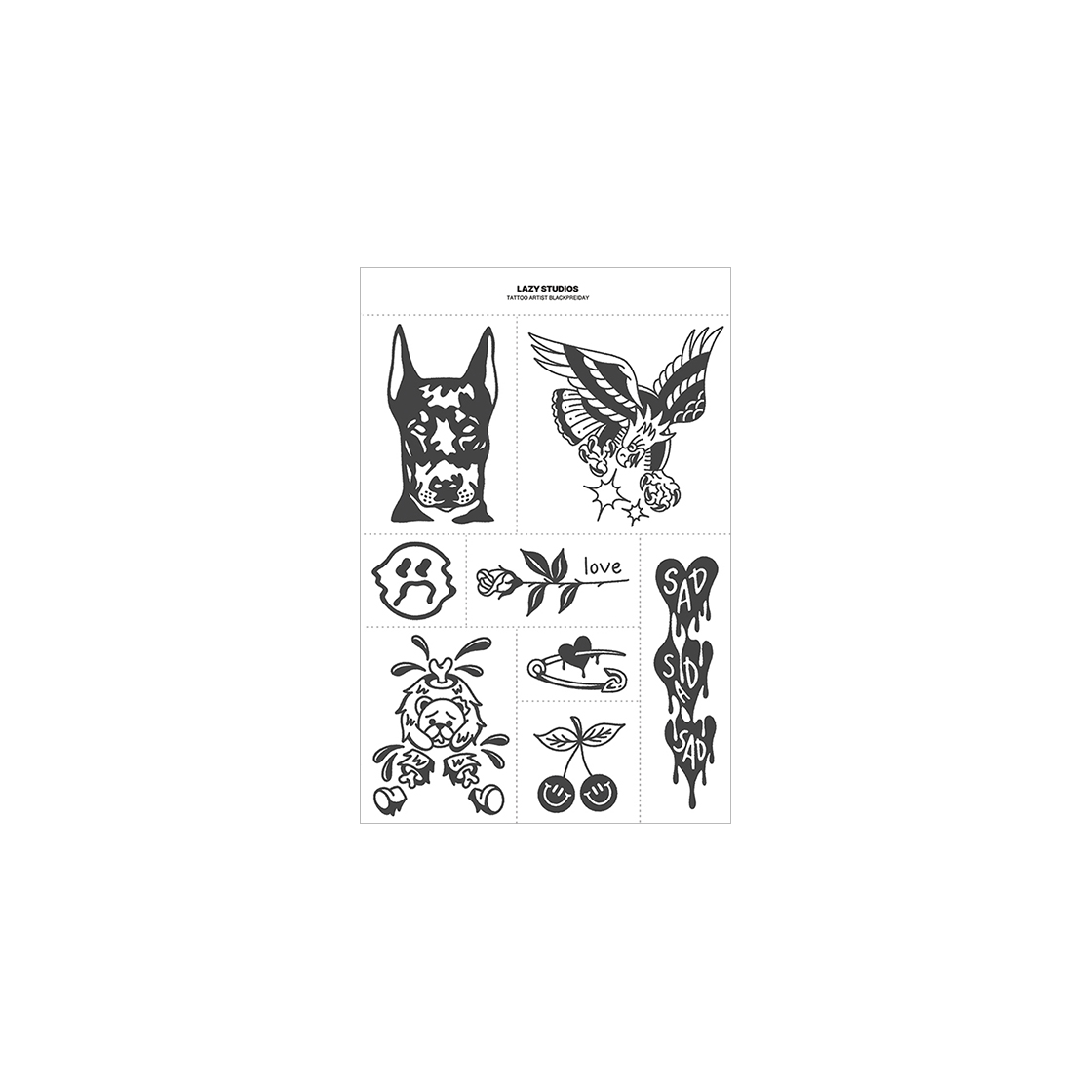 레이지스튜디오 기원 템포러리 타투 스티커 | LAZY STUDIOS | KREAM