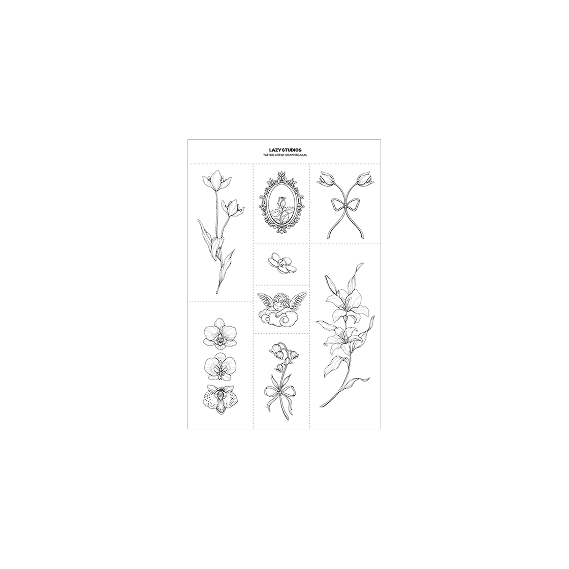 레이지스튜디오 줄리아 템포러리 타투 스티커 | LAZY STUDIOS | KREAM