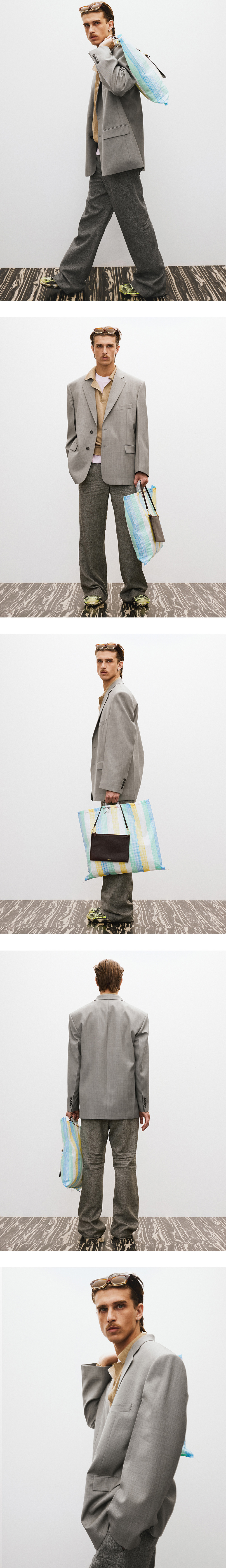 렉토 오버사이즈 싱글 브레스티드 자켓 차콜 그레이 | Recto | KREAM