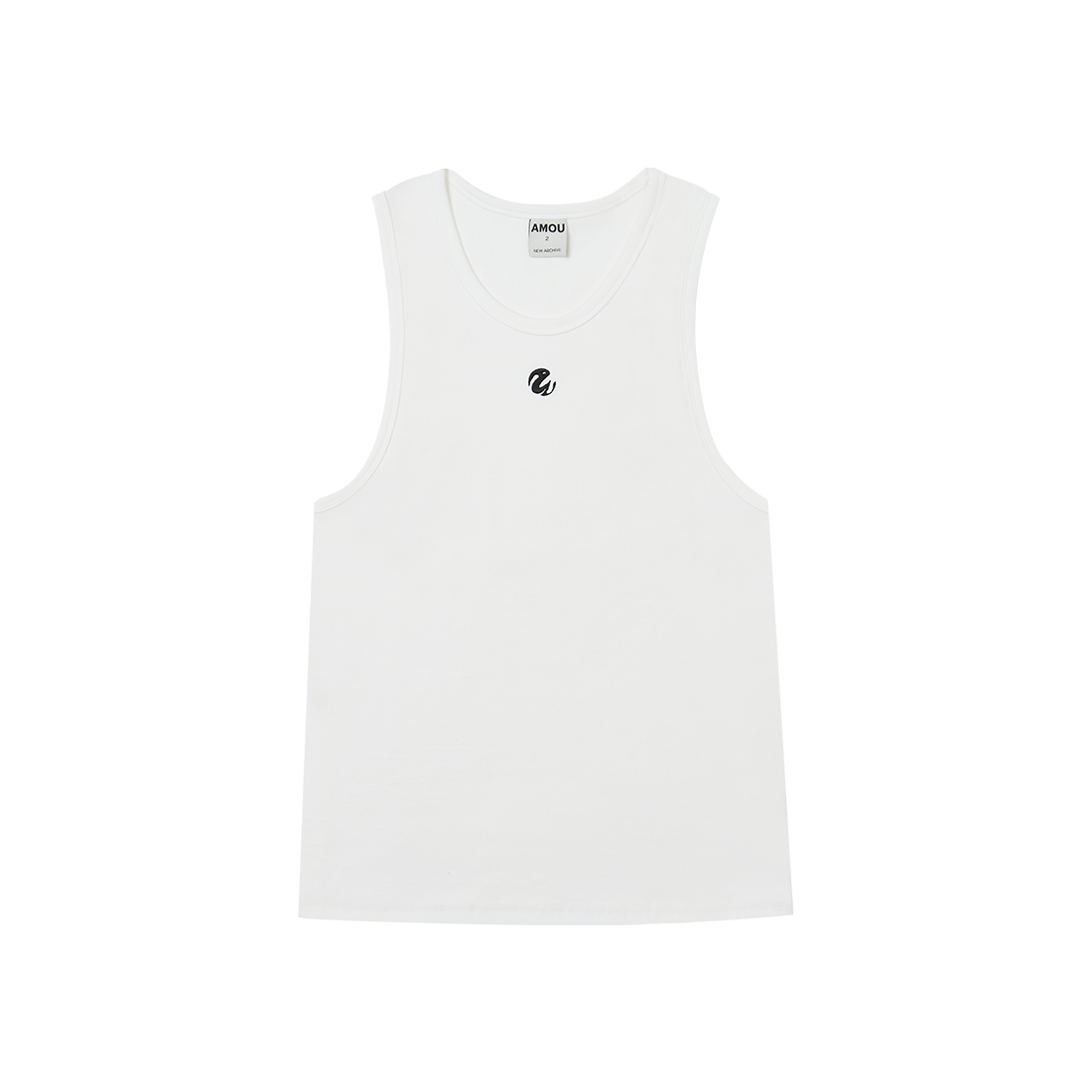 아모우 스몰로고 슬리브리스 화이트 | AMOU | KREAM