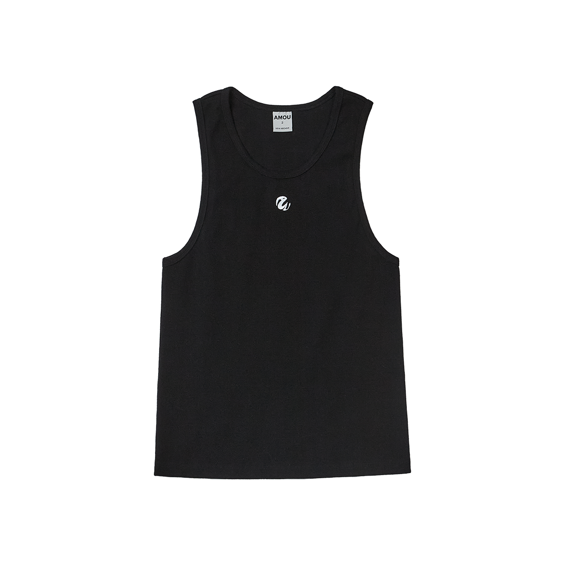 아모우 스몰로고 슬리브리스 블랙 | AMOU | KREAM