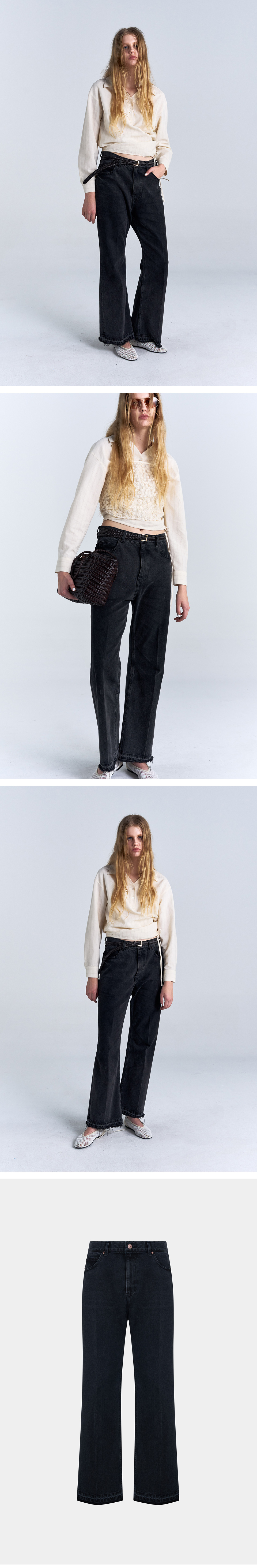 노이스 워시드 플레어드 진 블랙 | Noice | KREAM