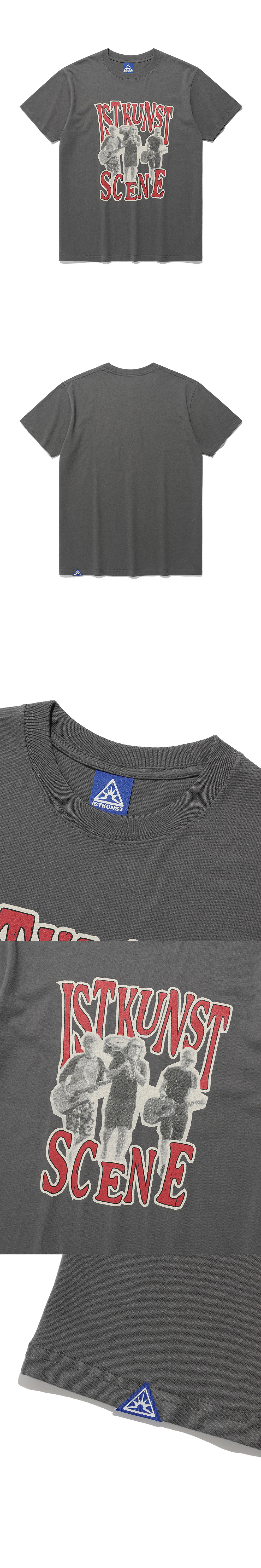 이스트쿤스트 씬 밴드 티셔츠 차콜 | ISTKUNST | KREAM