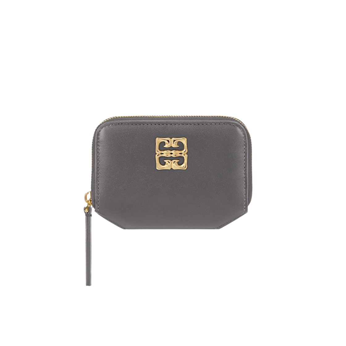 지방시 4G 리퀴드 박스 레더 지퍼 월렛 차콜 | Givenchy | KREAM