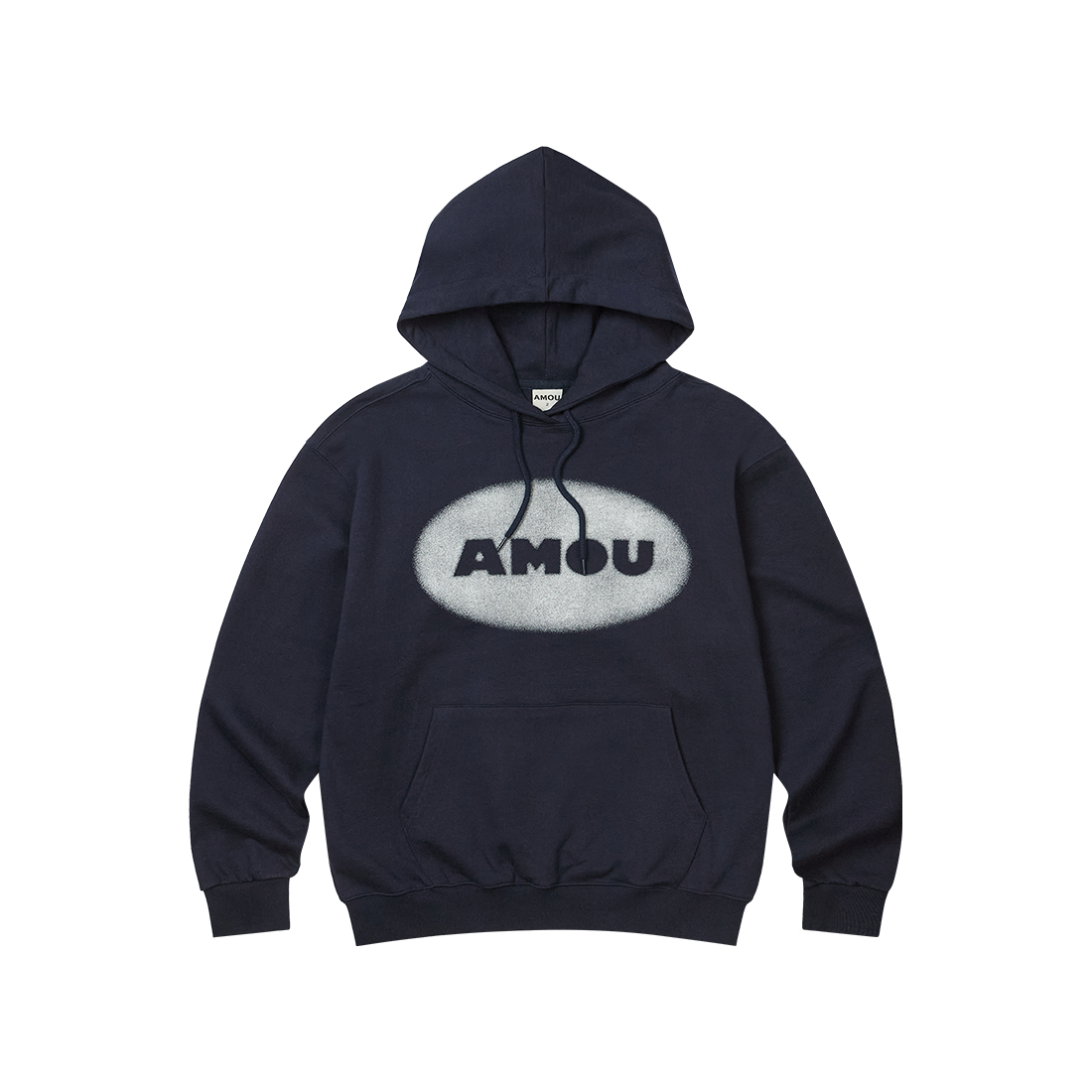 아모우 빈티지 라운드 로고 후드 네이비 | AMOU | KREAM