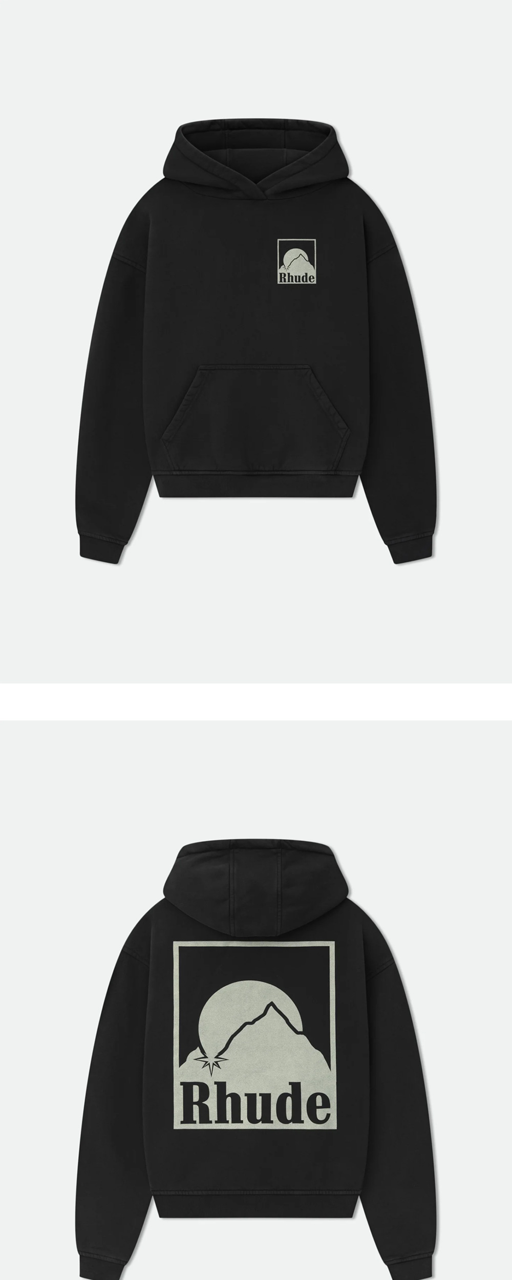 루드 문라이트 뱃지 후디 빈티지 블랙 - 25SS | Rhude | KREAM