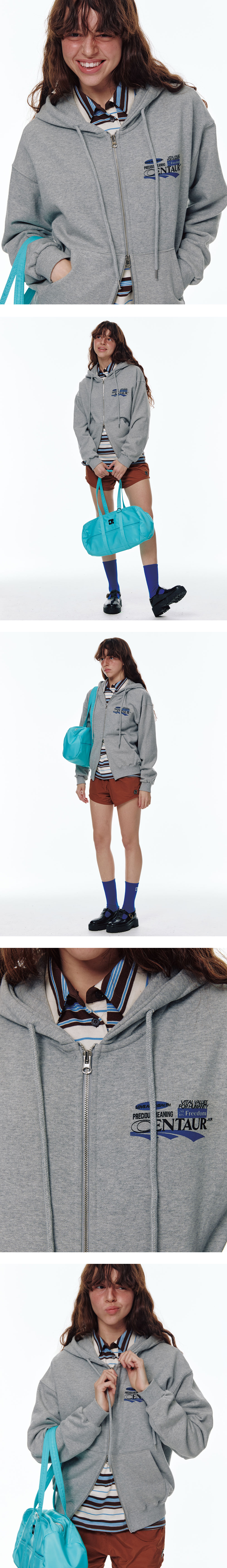 센토르 프리덤 투웨이 후드 집업 다크 그레이 | CENTAUR.KR | KREAM