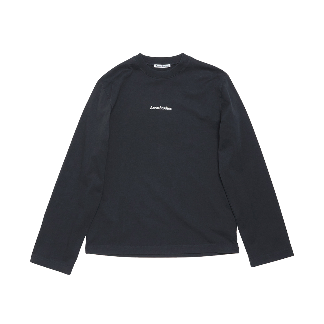 아크네 스튜디오 로고 롱슬리브 티셔츠 블랙 | Acne Studios | KREAM