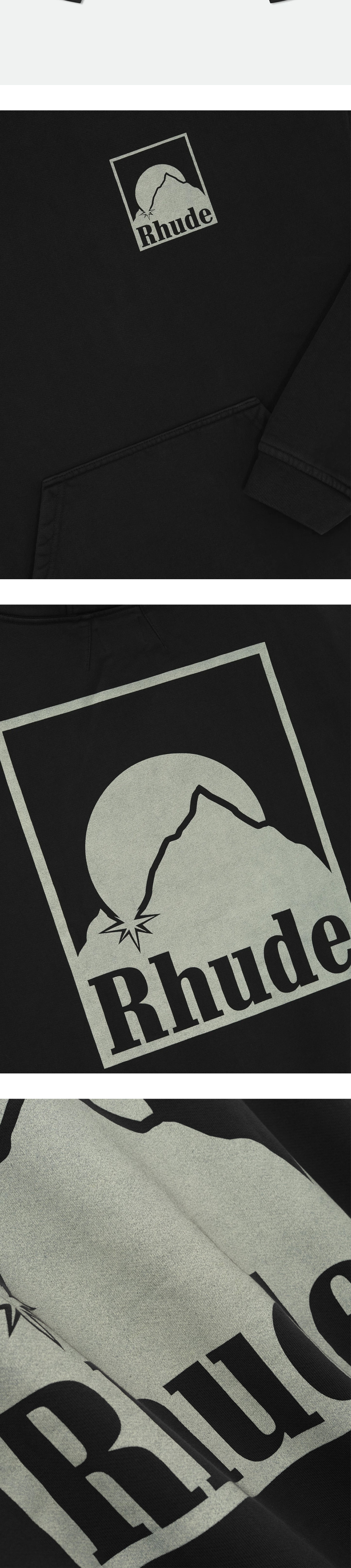 루드 문라이트 뱃지 후디 빈티지 블랙 - 25SS | Rhude | KREAM