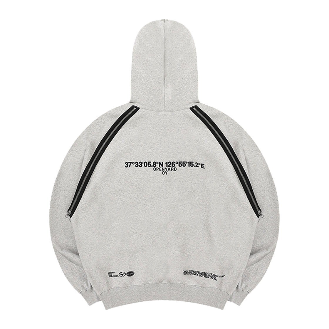 오와이 W.L 백 지퍼 레글런 후드 그레이 | OY | KREAM