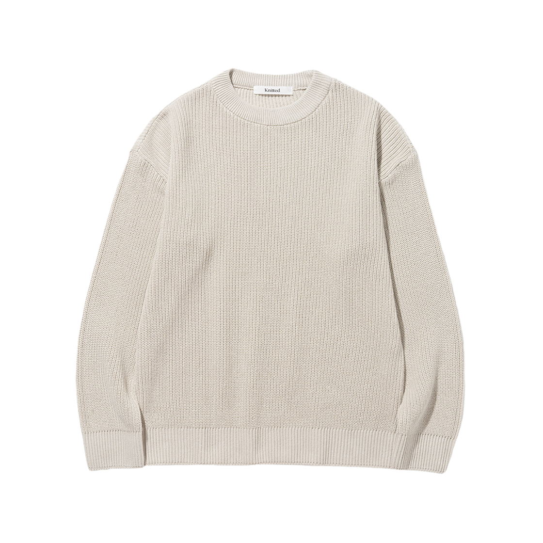 니티드 소프트코튼 드랍숄더 와플 니트 스위스 | Knitted | KREAM