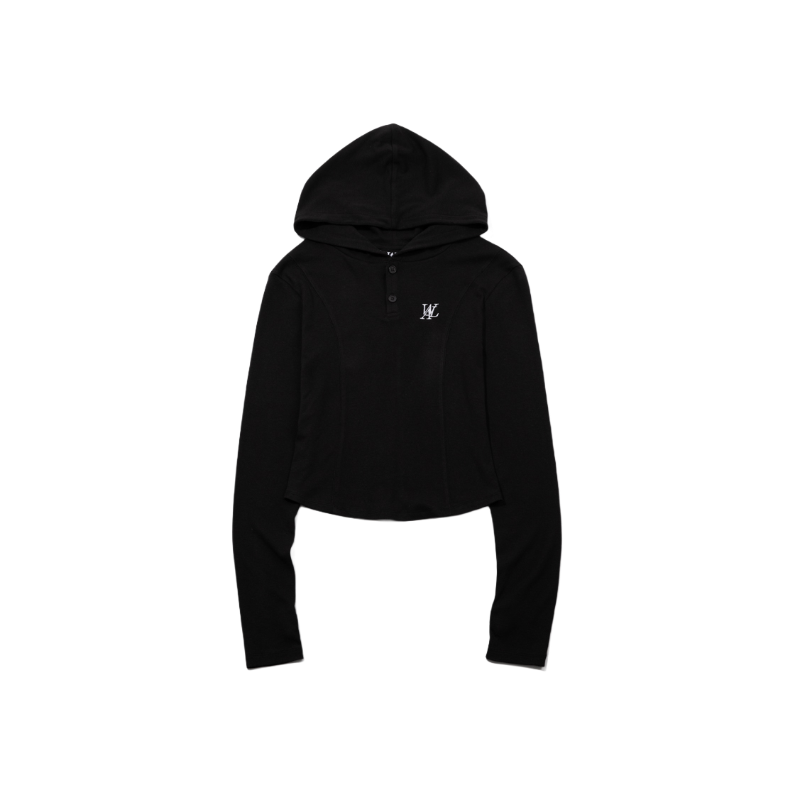 우알롱 슬림 소프트 워머 후드 티셔츠 블랙 | WOOALONG | KREAM