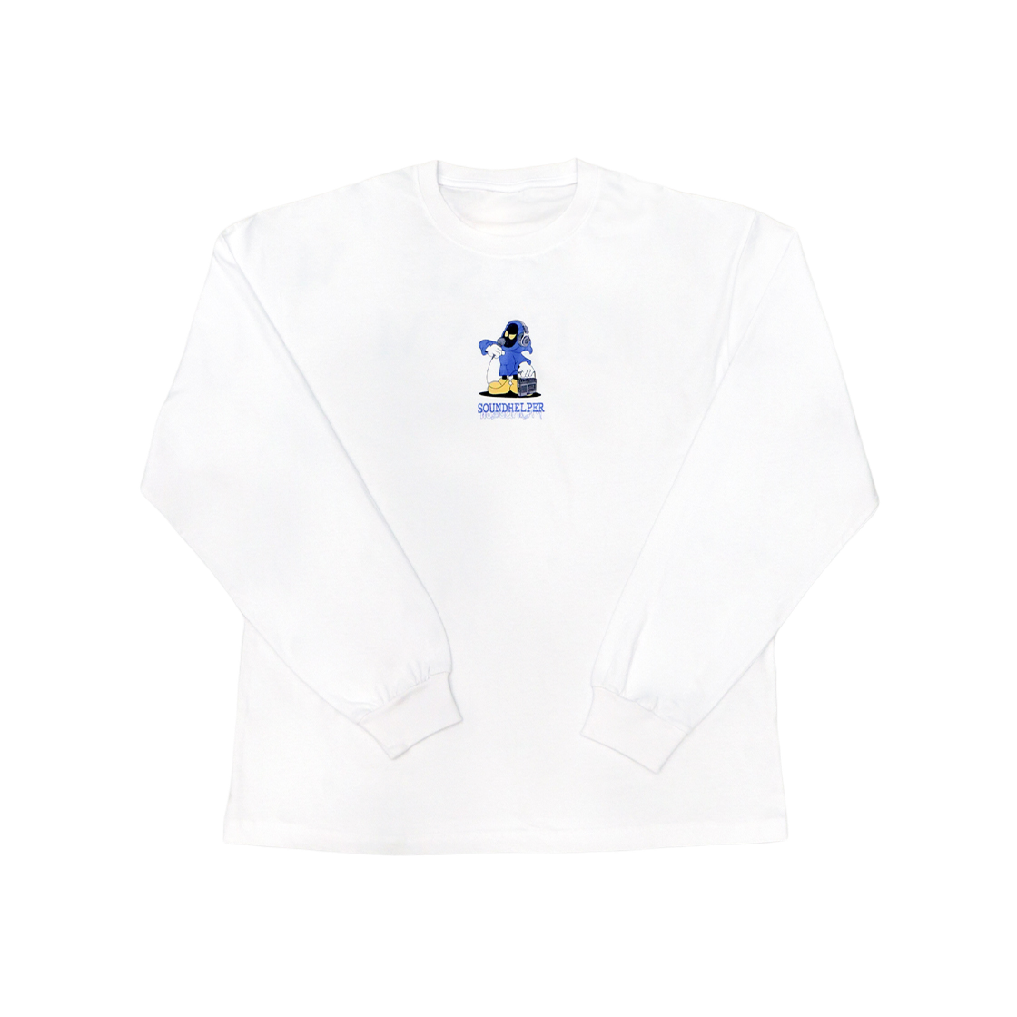 베이스크림 스크리밍 롱슬리브 티셔츠 화이트 | BASECREAM | KREAM