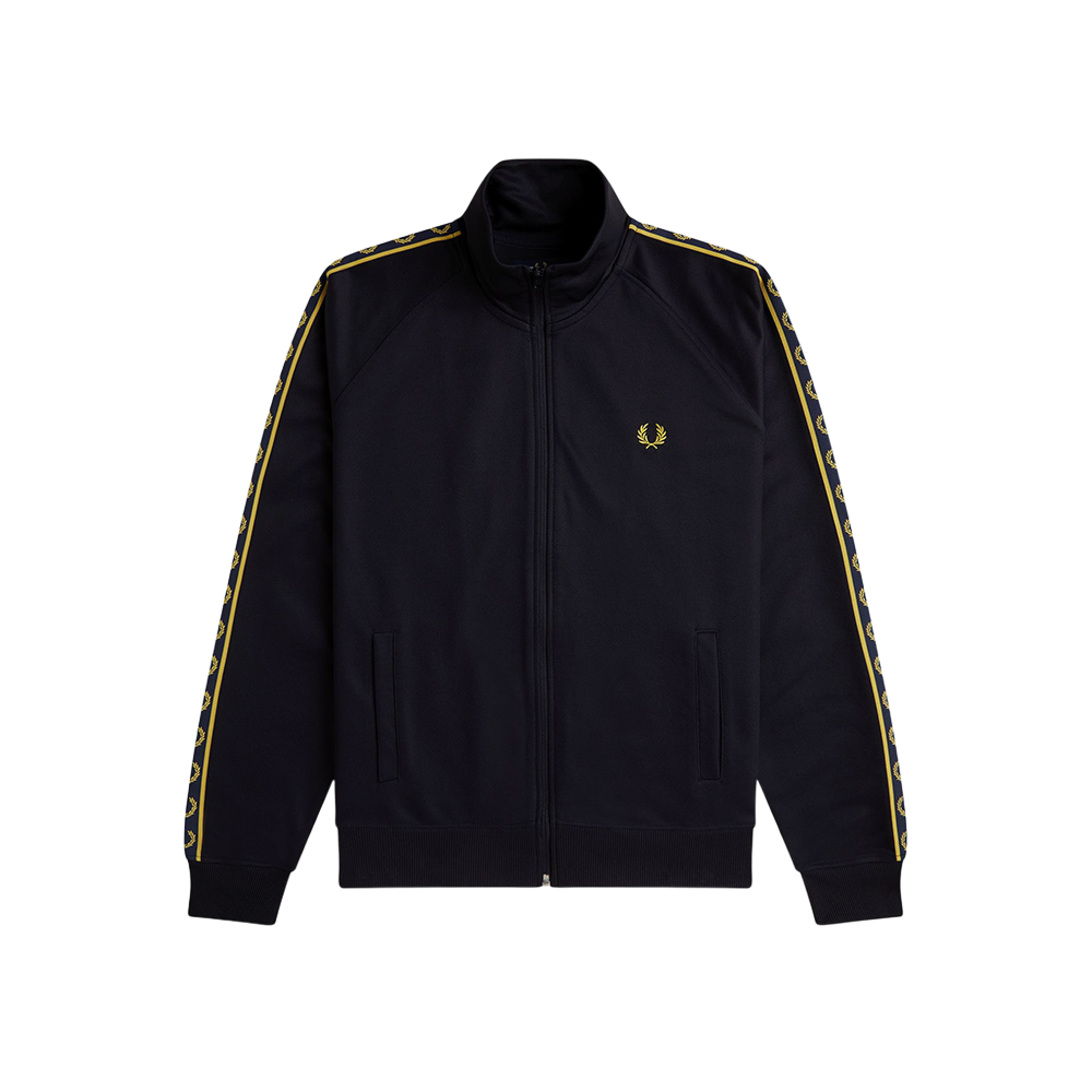 프레드페리 컨트라스트 테잎 트랙재킷 네이비/허니콤 | Fred Perry | KREAM