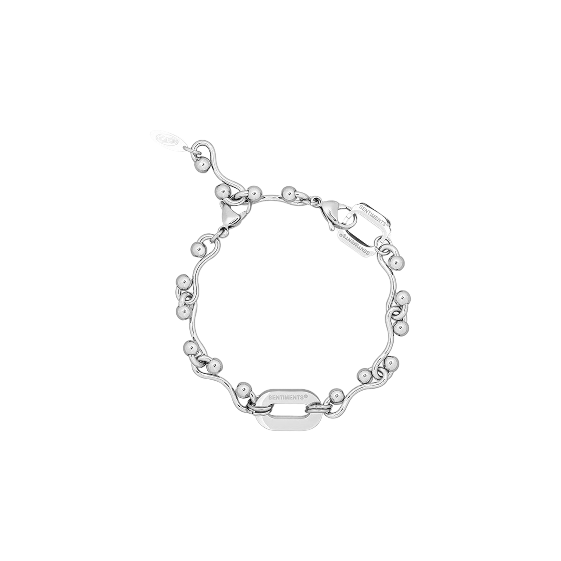 센티멍 넘버 598 웨이브 2 홀드 볼 브레이슬렛 실버 | SENTIMENTS | KREAM