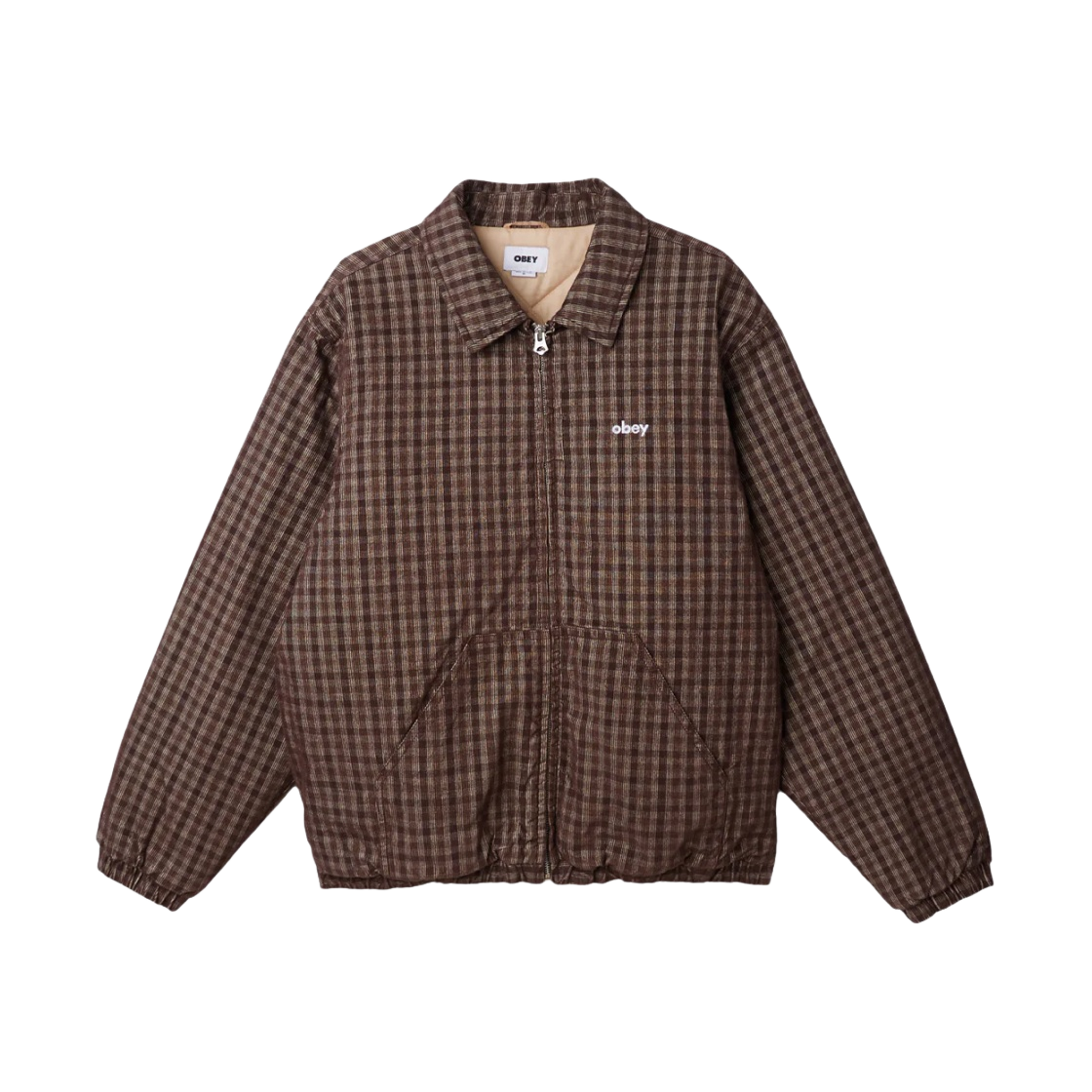 오베이 할렘 코드 자켓 브라운 멀티 | Obey | KREAM