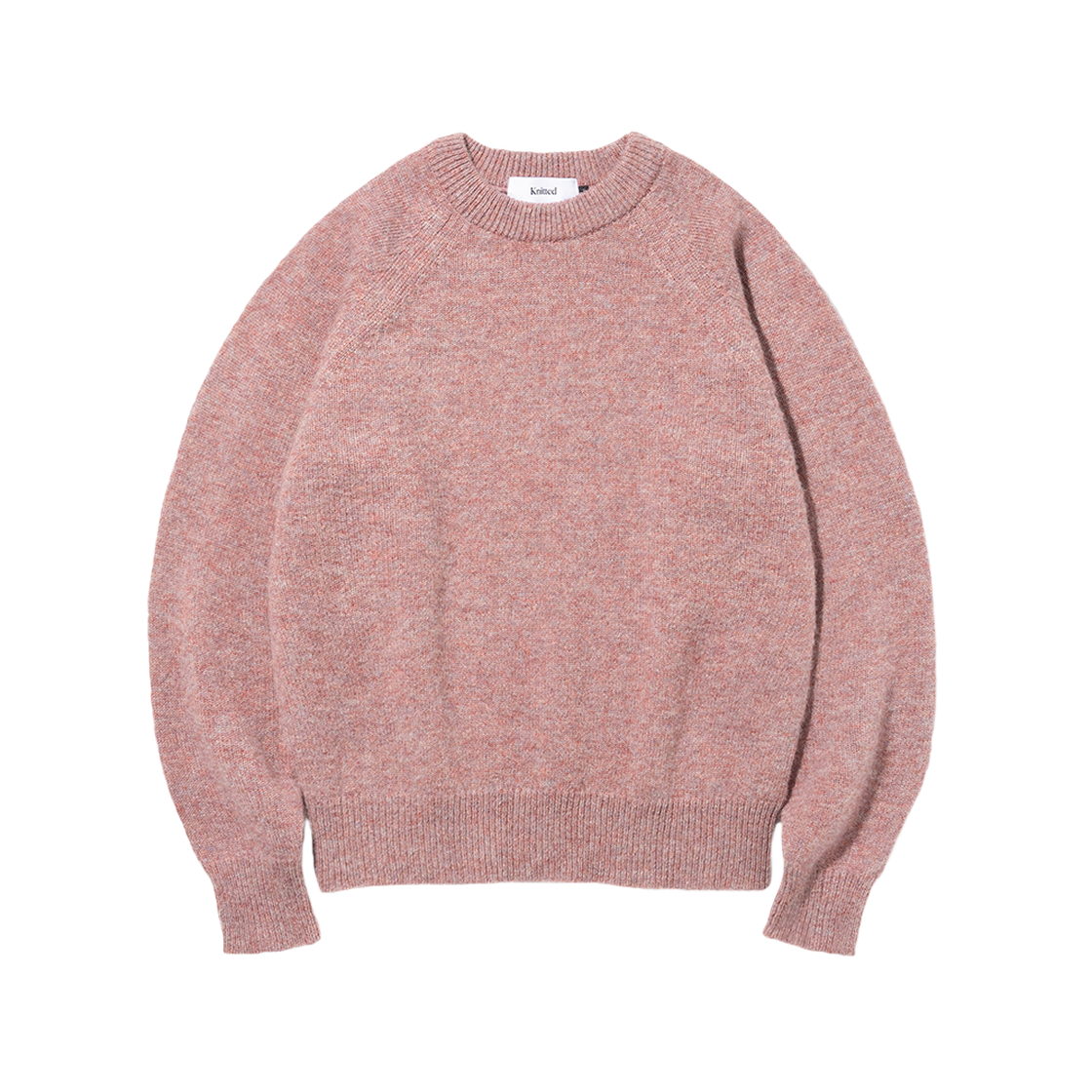 니티드 쉐기독 울 100% 라운드 니트 핑크 | Knitted | KREAM