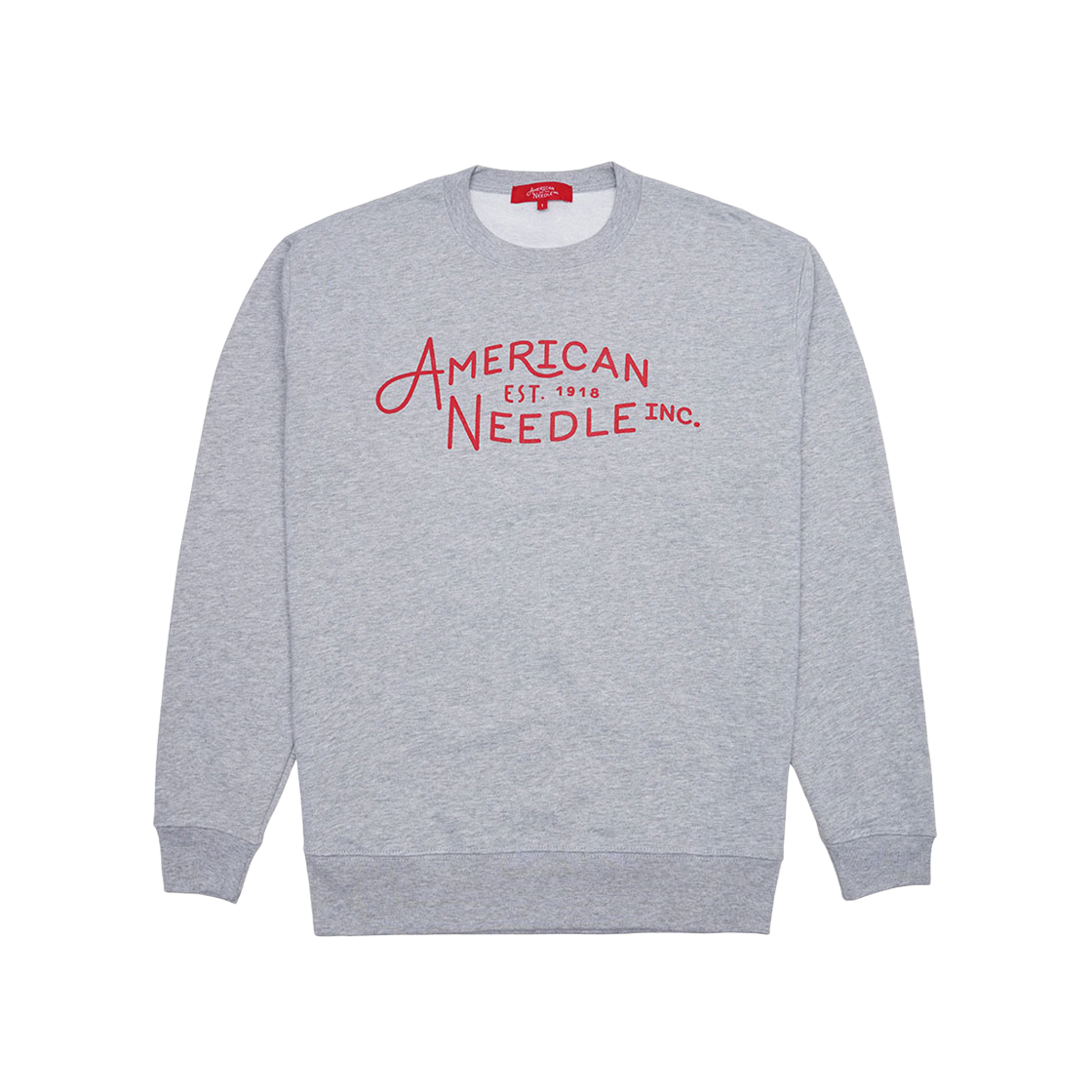 아메리칸 니들 AN 크루넥 스웻셔츠 믹스드 그레이 | American Needle | KREAM