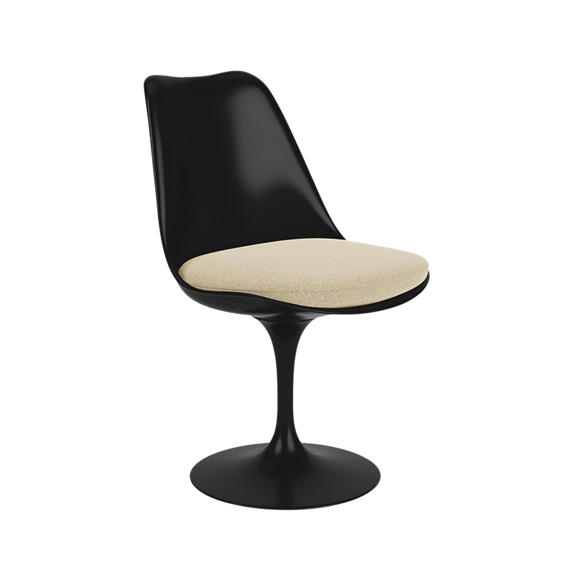 놀 튤립 체어 블랙 헤르모소 아이보리 | Knoll | KREAM