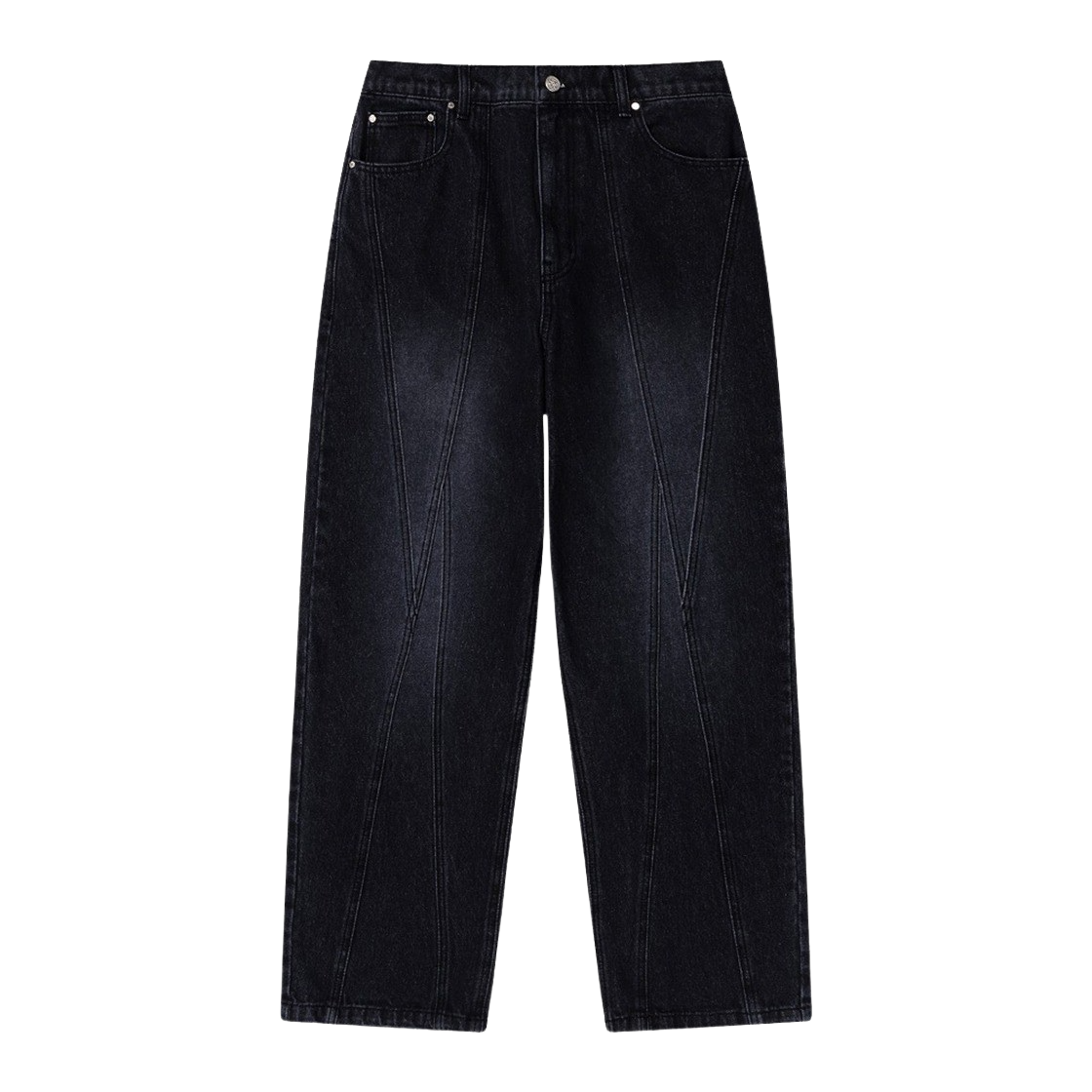 알디브이제트 다이애그널 컷 데님 팬츠 블랙 | RDVZ | KREAM