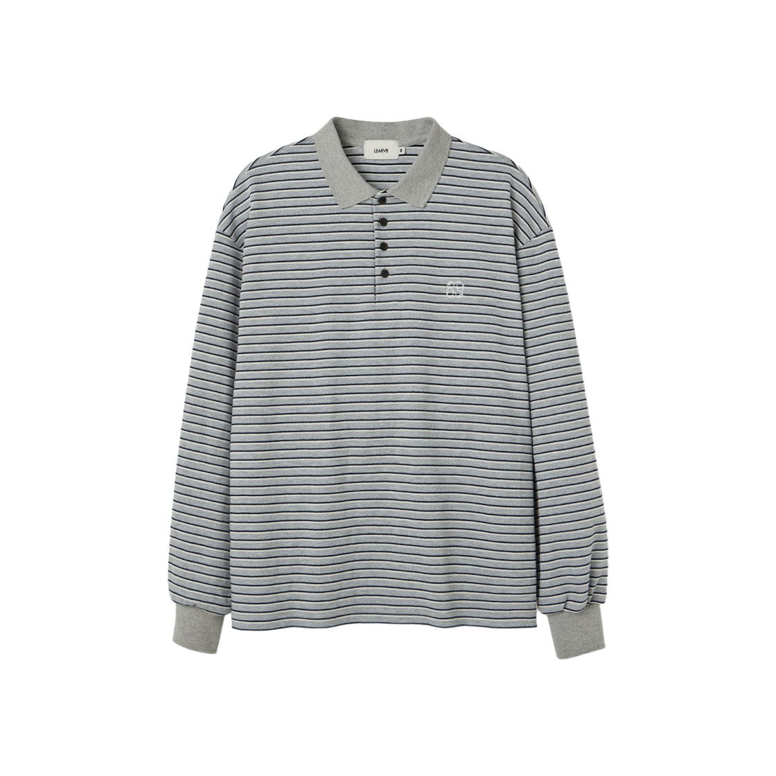 르아브 사콘 스트라이프 PK 티셔츠 그레이 | LEARVE | KREAM