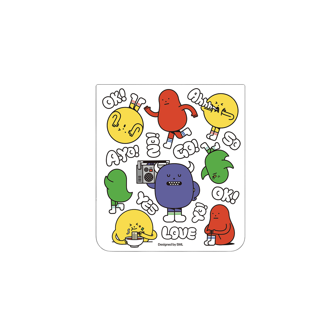 에스엘비에스 스티키몬스터랩 프렌즈 플립수트 카드 갤럭시 Z 플립5/6 | SLBS | KREAM