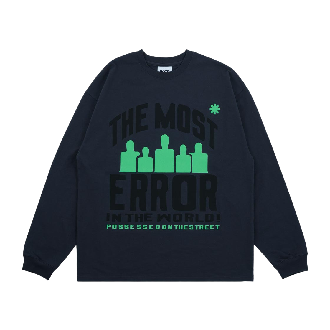 퍼츠 에러 휴먼 롱슬리브 차콜 | POTS | KREAM