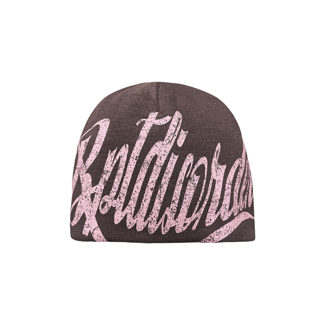 비피투디스오더 BPT 커시브 비니 브라운 핑크 | BP2DISORDER | KREAM