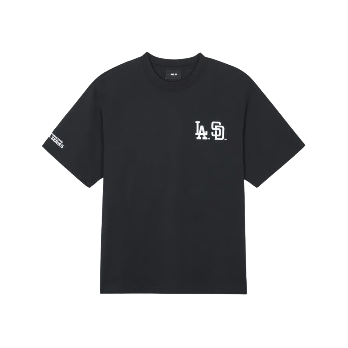 MLB 서울 시리즈 듀얼 로고 숏슬리브 티셔츠 LA SD 블랙 | MLB | KREAM