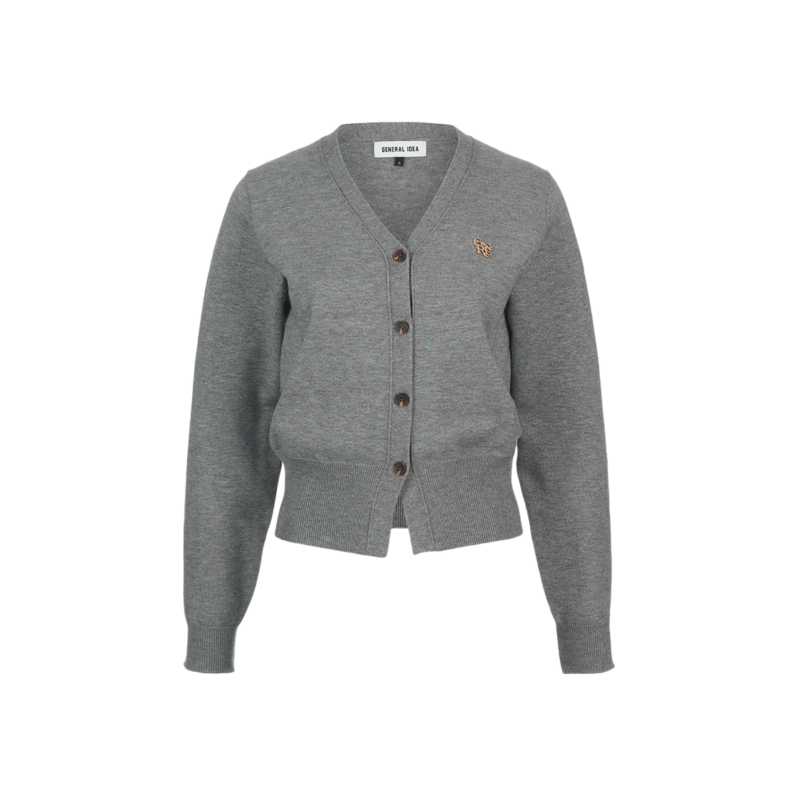 제너럴아이디어 우먼 GNRL 에센셜 가디건 그레이 | GENERAL IDEA | KREAM