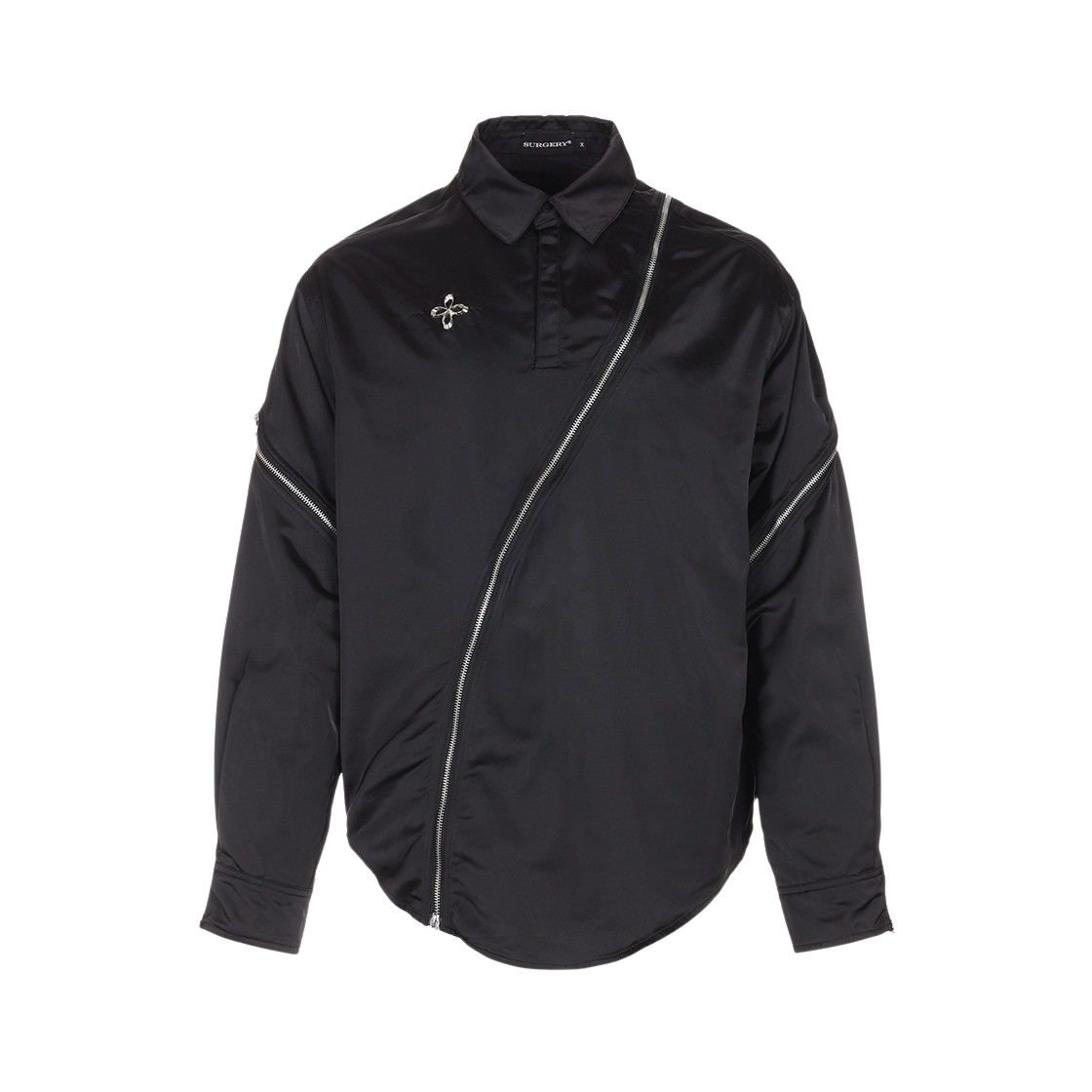 써저리 서멧릭 지퍼 디테일 셔츠 블랙 | Surgery | KREAM
