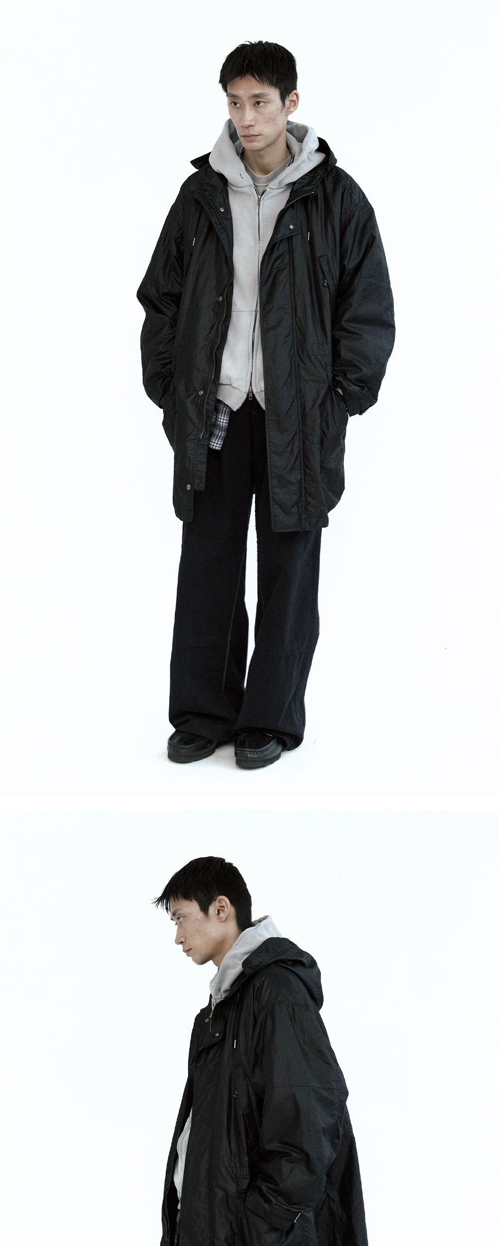 폴리테루 64 델 롱 파카 블랙 | Polyteru | KREAM