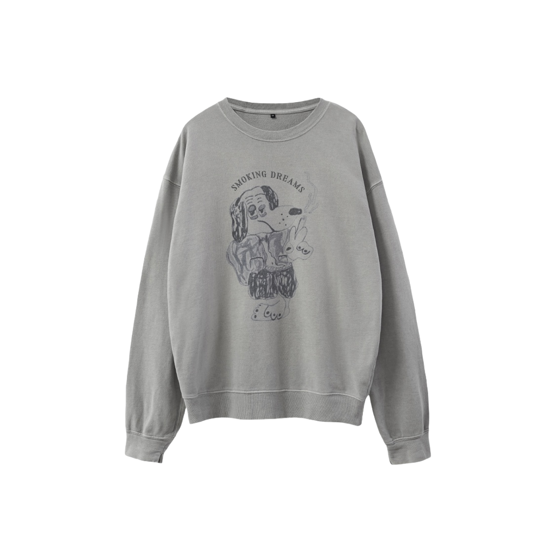 폴리테루 x 행크 스웨트셔츠 블루 독 빈티지 그레이 - 24SS | Polyteru | KREAM