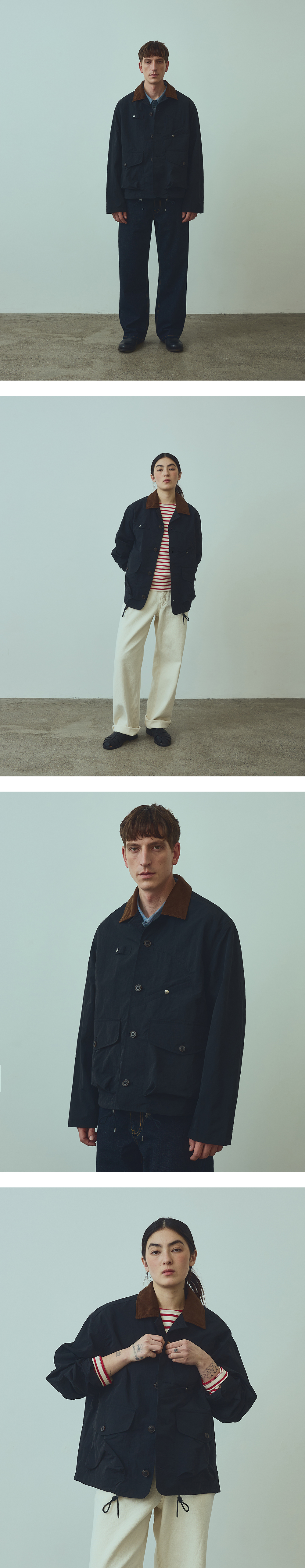 유니폼 브릿지 버튼 숏 재킷 블랙 | Uniform Bridge | KREAM