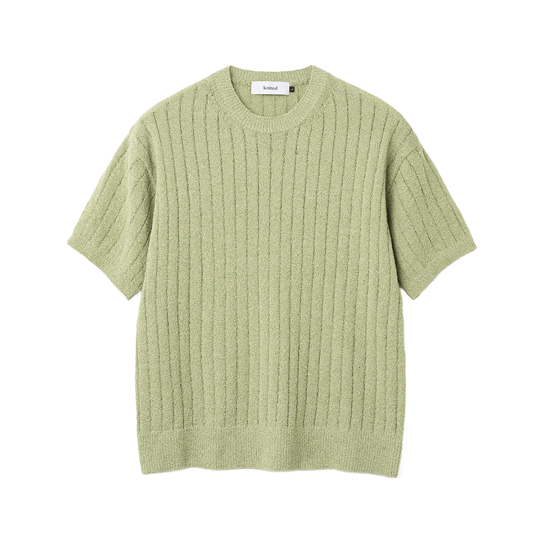 니티드 썸머 부클레 라운드 니트 세이지 그린 | Knitted | KREAM