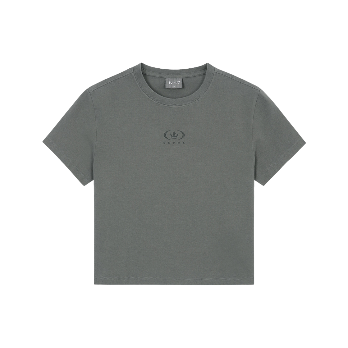 수프라 여성 서클 크라운 워싱 크롭 티셔츠 그레이 | Supra | KREAM