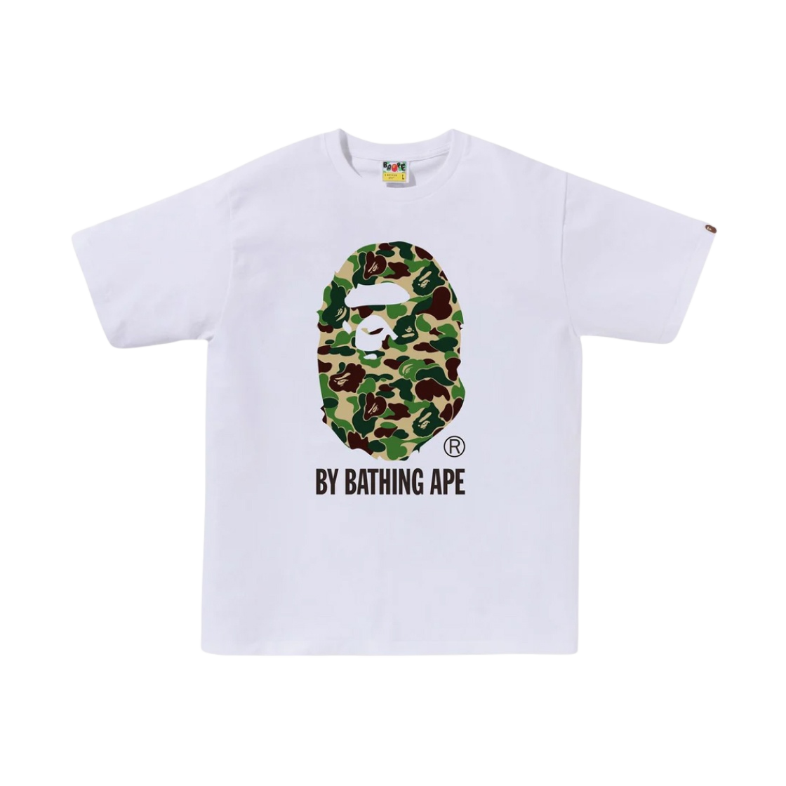베이프 ABC 카모 바이 베이싱 에이프 티셔츠 화이트 그린 | BAPE | KREAM