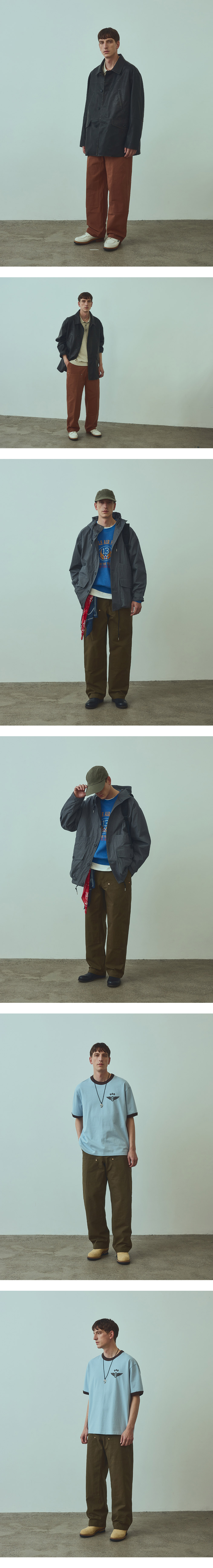 유니폼 브릿지 더블 니 코튼 팬츠 블랙 | Uniform Bridge | KREAM