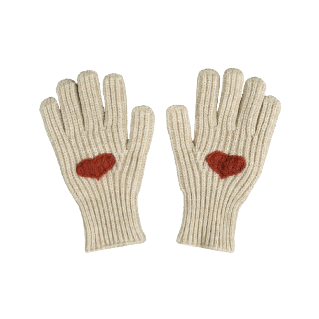 에이에이 하트 니트 글로브 오트밀 | AEAE | KREAM