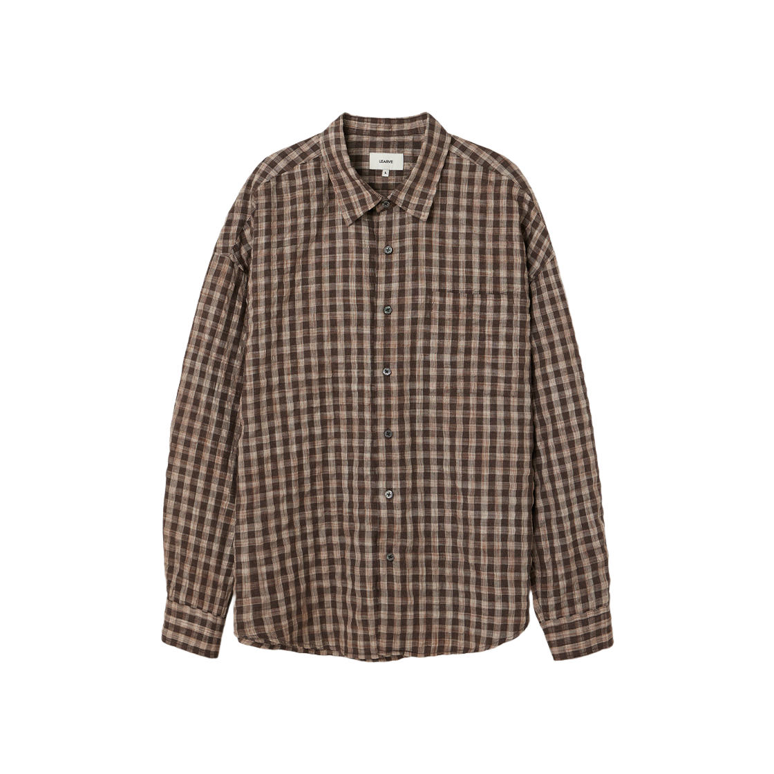 르아브 알파치노 오버사이즈 서커 체크 셔츠 | LEARVE | KREAM